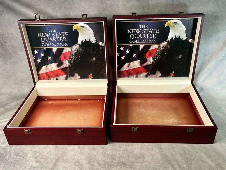 2 New State Quarter Collection Boxes - Kaufman Realty & Auctions