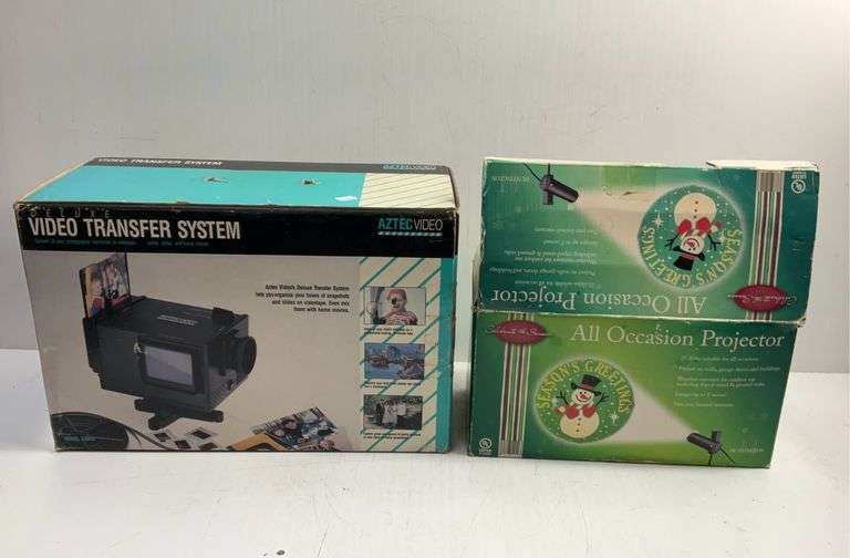 Aztec Video Transfer System, Holiday Projector - Kaufman Realty & Auctions