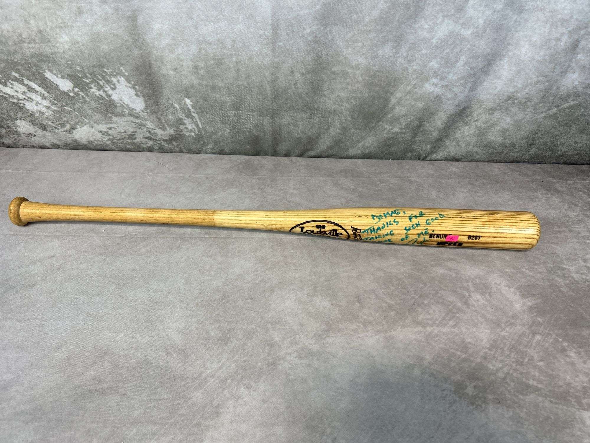 Ripken game-used bat signed by Billy Ripken, Louisville Slugger ...