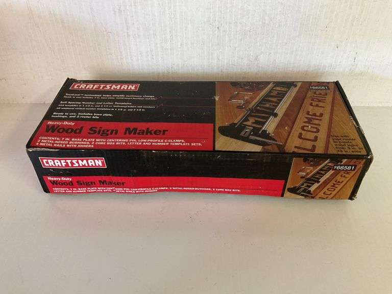 Craftsman Sign Maker - Kaufman Realty & Auctions