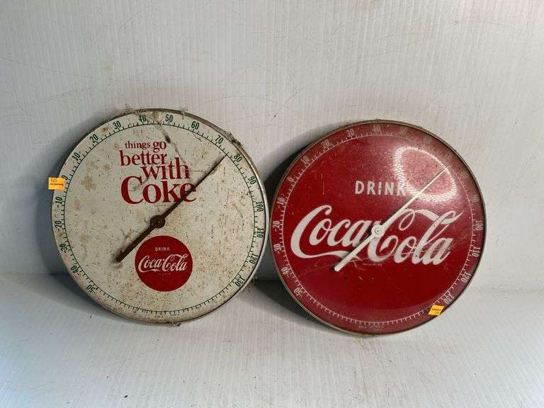2 Coca-Cola Clocks - Kaufman Realty & Auctions