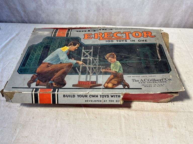 Gilbert erector set - box is in rough shape - Kaufman Realty & Auctions