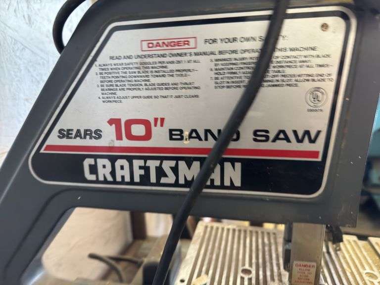 Craftsman 10” Band Saw - Kaufman Realty & Auctions