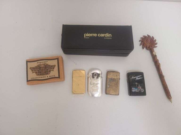 HARLEY DAVIDSON LIGHTER -with box, ZIPPO LIGHTERS, PEN & PENCIL SET ...