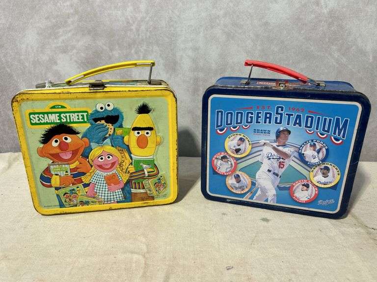 Sesame Street and Dodger Stadium tin lunch boxes - Kaufman Realty ...