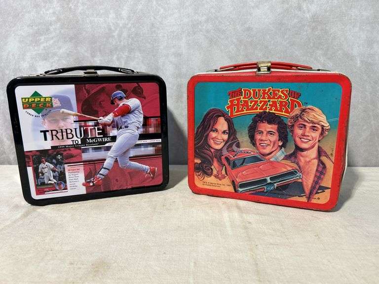 2 tin lunch boxes - The Dukes of Hazzard and Tribute to McGwire ...