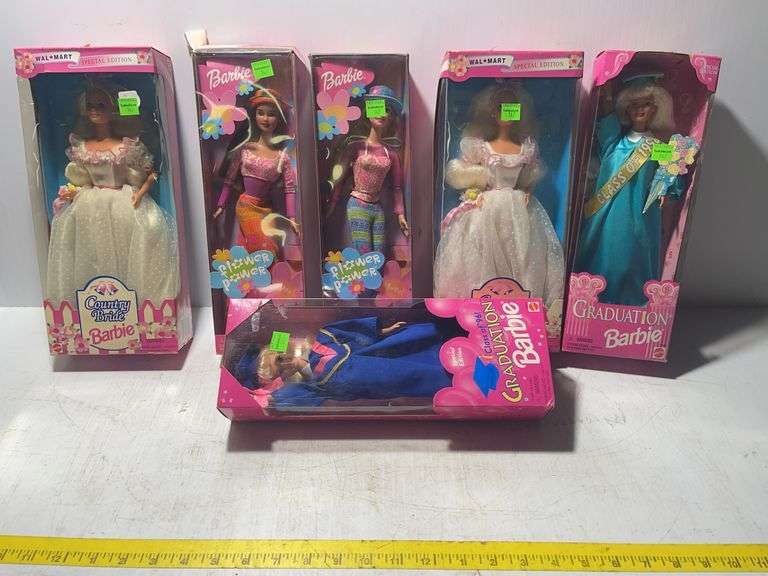 Six Barbie Dolls - Kaufman Realty & Auctions