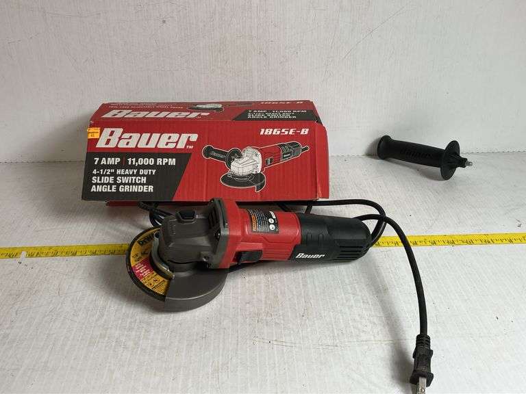 Bauer 4 1/2” Heavy Duty Angle Grinder - Kaufman Realty & Auctions