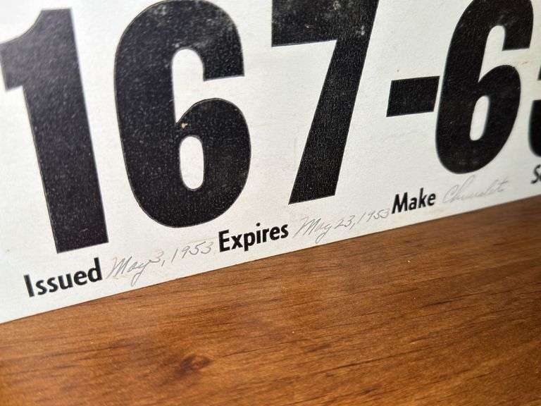 West Virginia Temporary License Plate - Kaufman Realty & Auctions