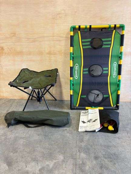 Go Gator! Toss games & cabels drink table - Kaufman Realty & Auctions