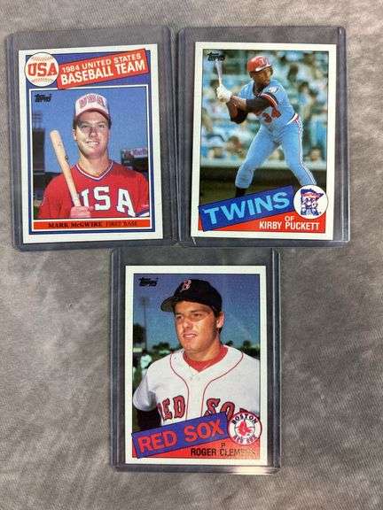 1985 Topps Baseball Complete Set - McGwire, Clemens, Puckett & More - Kaufman Realty & Auctions