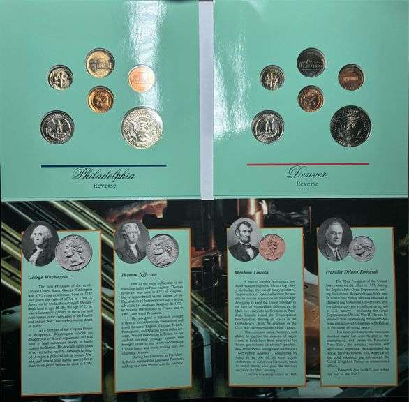 The 1995 Uncirculated Coin Set in Commemorative Casing - Kaufman Realty & Auctions