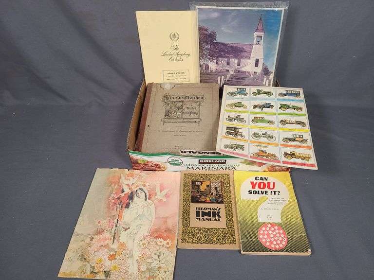 VINTAGE BOOKS, RECORDS, PICTURES, CROCHETED CROSS BOOKMARKS, AND MISC EPHEMERA - Kaufman Realty ...