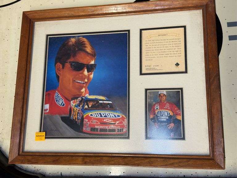 Framed Jeff Gordon Picture with Certificate of Authenticity - Kaufman ...