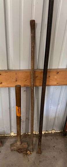 SLEDGE HAMMER AND DIGGING IRONS - Kaufman Realty & Auctions