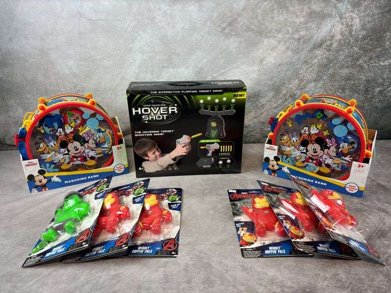 Various Toys- Mickey Mouse Marching Band, Hulk & Iron Man Blow Up Balls ...