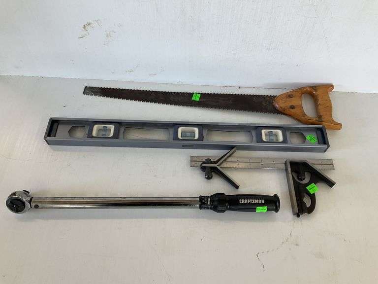 2ft Level, Nee Carpenter Combination Square, Craft 1/2” Torque Wrench ...
