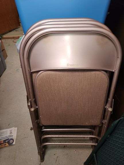 4 METAL SAMSONITE CHAIRS - Kaufman Realty & Auctions