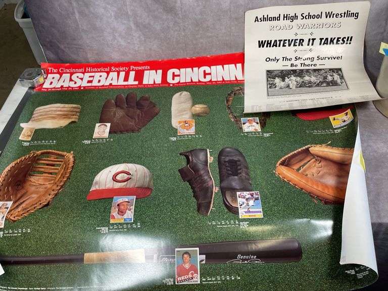 CINCINNATI REDS POSTER AND AHS WRESTLING POSTER/SCHEDULE 1993-94 ...