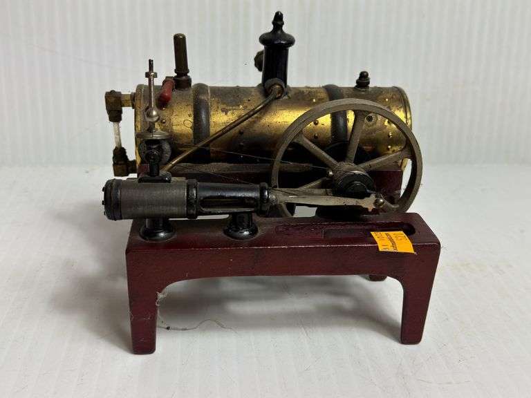 Vintage Brass Model Steam Engine - Kaufman Realty & Auctions