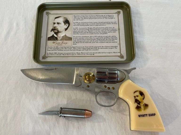 Wyatt Earp Legends of The West Knife Set NIB - Kaufman Realty & Auctions