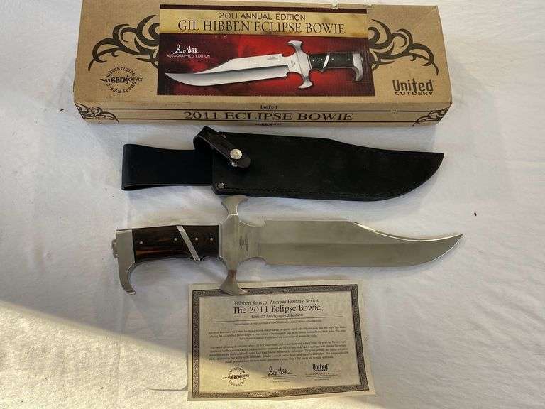 Hibben 2011 Eclipse Bowie Knife,Autographed,NIB - Kaufman Realty & Auctions