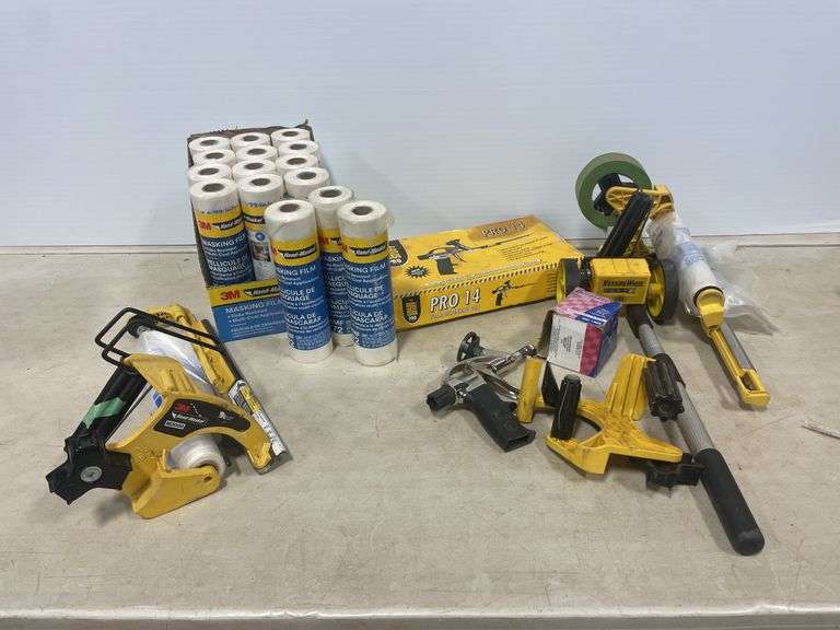 Hand masker tool, masking film, foam dispensing gun and & more ...