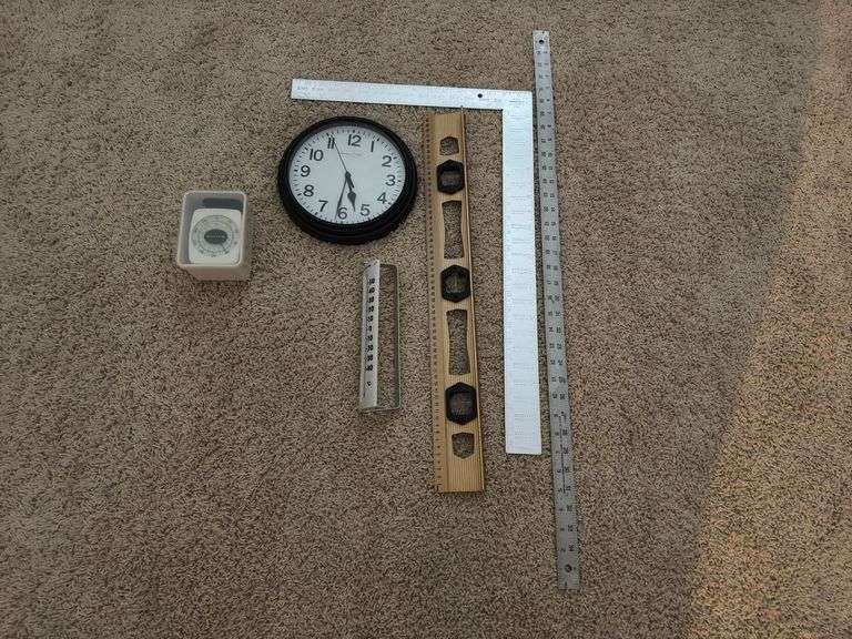 Ruler, Level, Clock, Thermometer, Scale - Kaufman Realty & Auctions