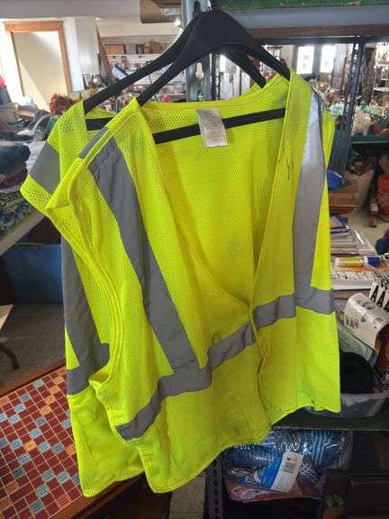 2 Uline LXL neon safety vest - Kaufman Realty & Auctions