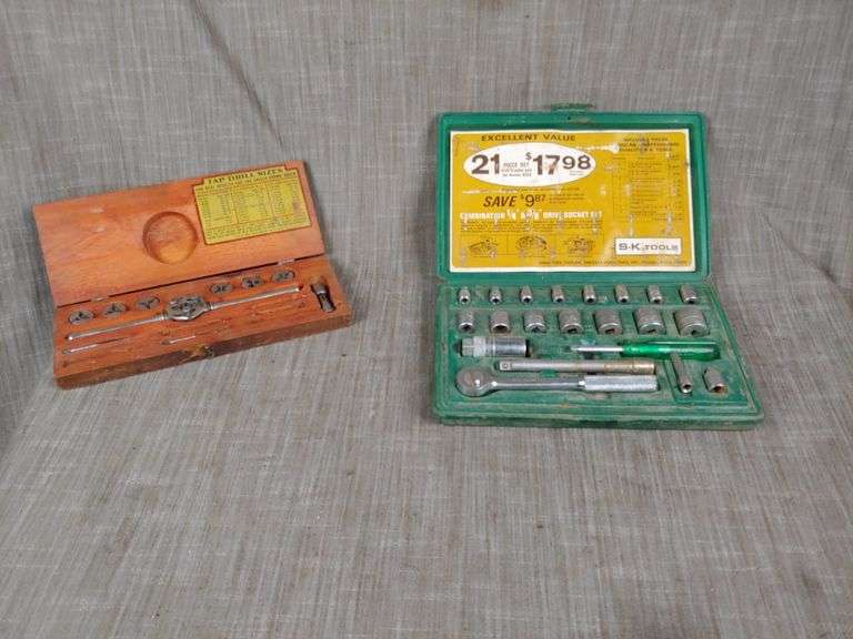 S&K Wayne socket set and Ace tap and die set - Kaufman Realty & Auctions