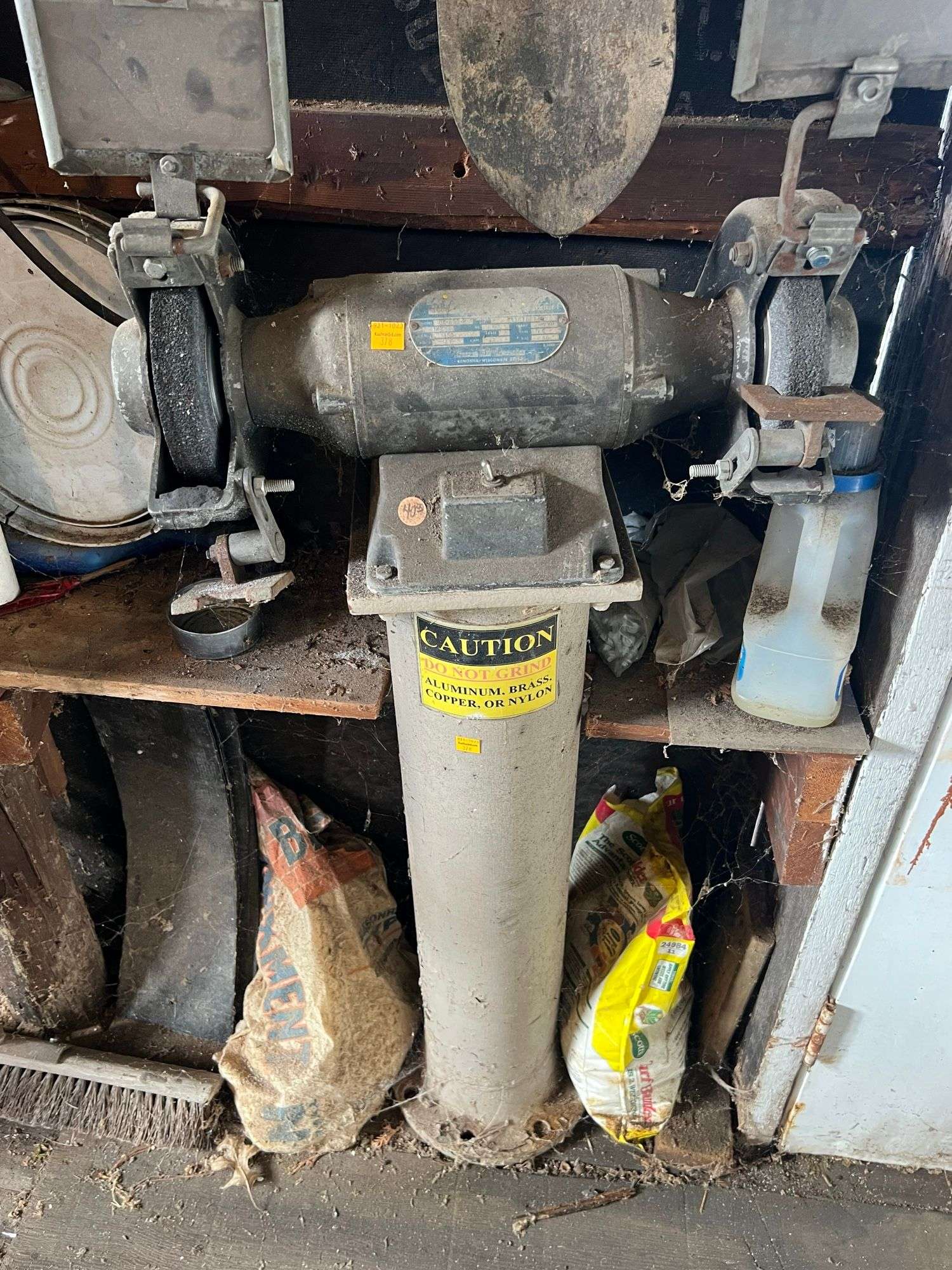 Snap On Bench Grinder on Pipe - Kaufman Realty & Auctions