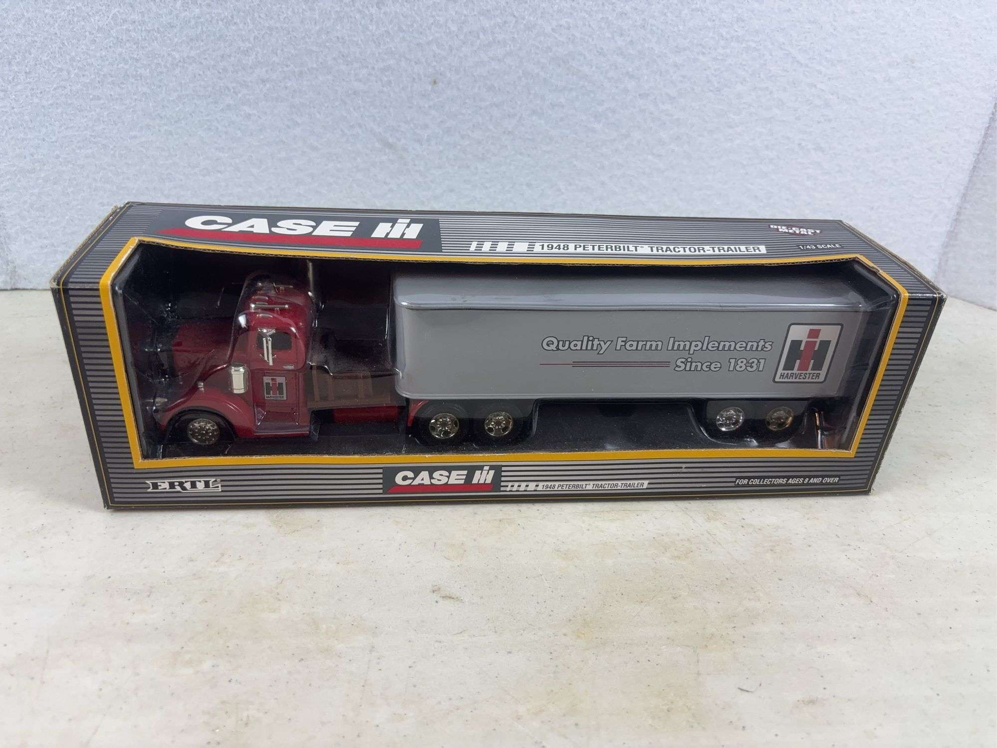 Case IH 1948 Peterbilt 1/43 Scale Semi - Kaufman Realty & Auctions