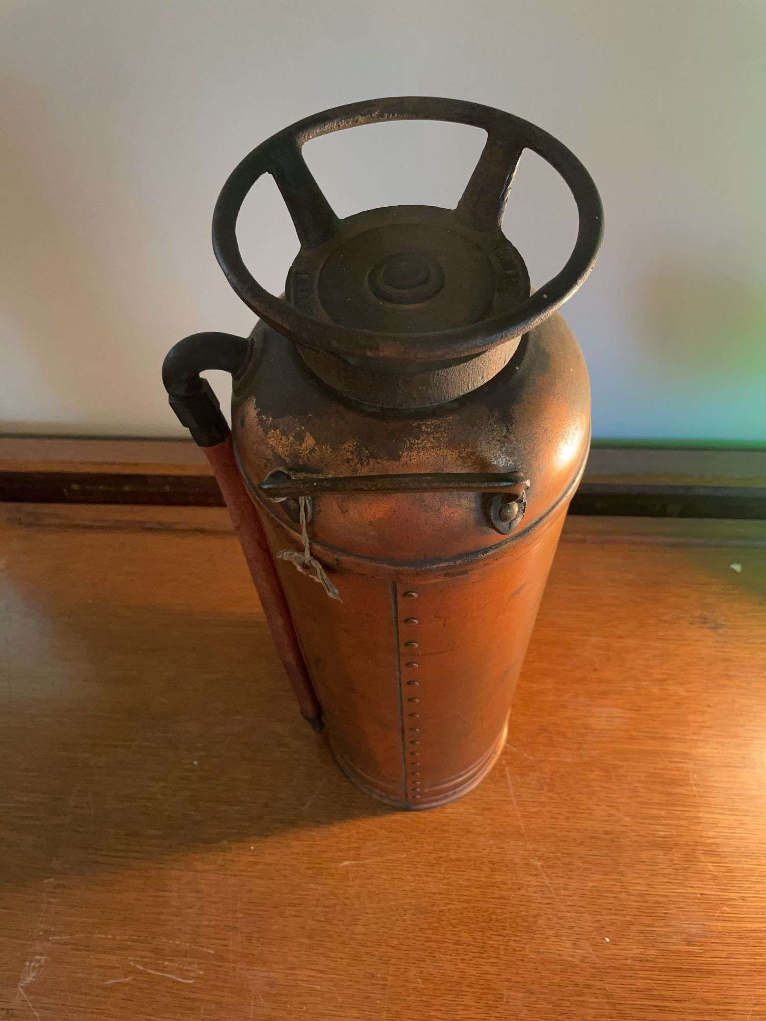 Vintage Red Star fire extinguisher - 24" tall - Kaufman Realty & Auctions