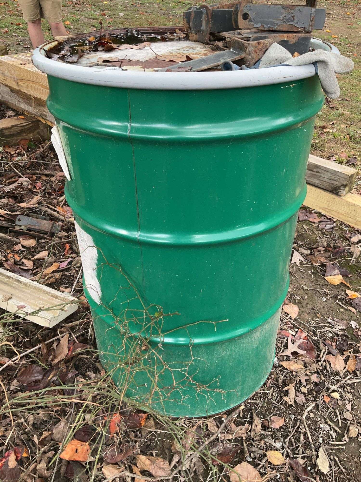 45 Gallon Metal Drum - Kaufman Realty & Auctions
