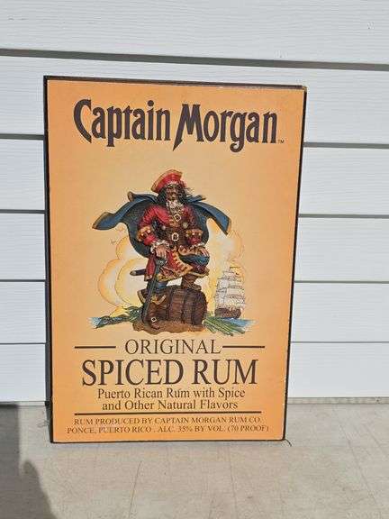CAPTAIN MORGAN SIGN 13" X 19" - Kaufman Realty & Auctions