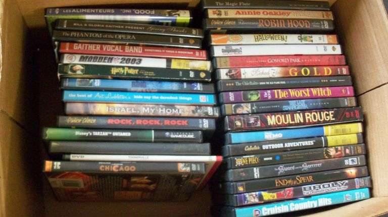 Box of movies - Kaufman Realty & Auctions