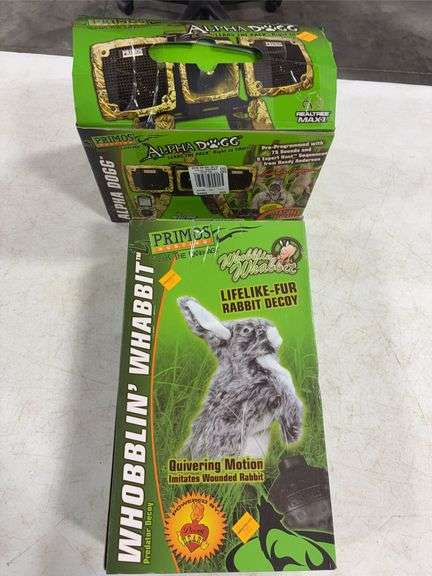 Primos Alpha Dogg Electronic Predator Call w/ Lifelike Fur Rabbit Decoy ...
