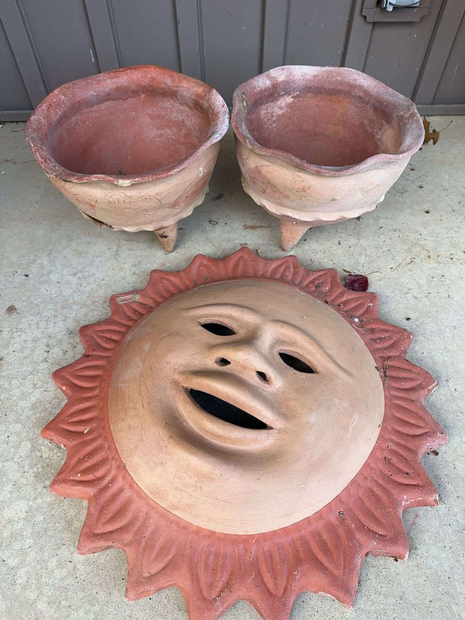 (2) Flower Pots and Outdoor Decor - Kaufman Realty & Auctions