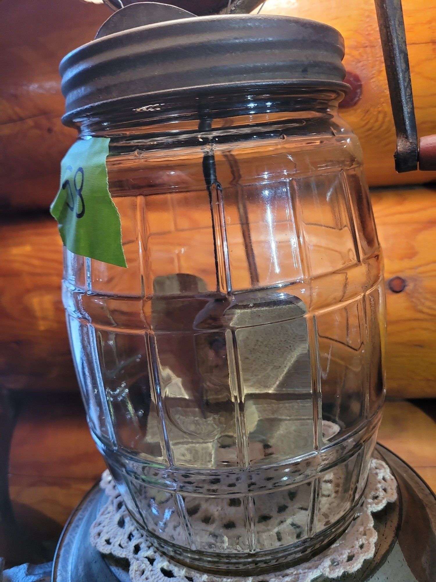 VINTAGE DAISY BUTTER CHURN WITH ELECTRIC LIGHT WIRED ON( removable if ...