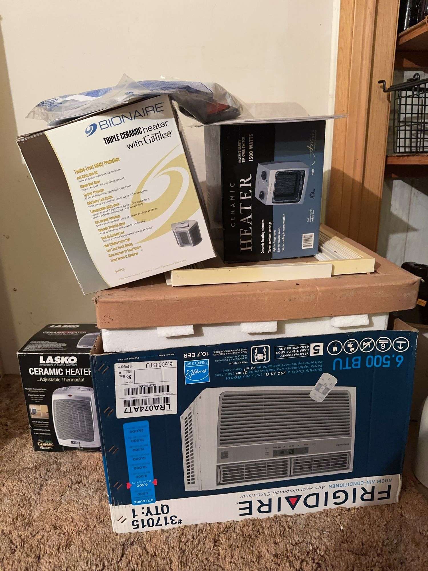 Frigidaire Window Unit, and (3) Heaters - Kaufman Realty & Auctions
