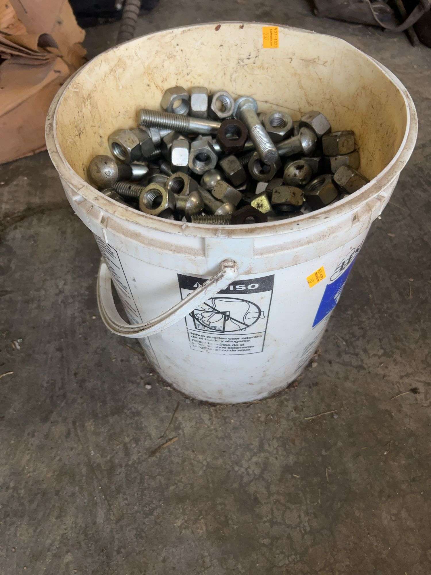Bucket of Assorted Nuts/Bolts - Kaufman Realty & Auctions