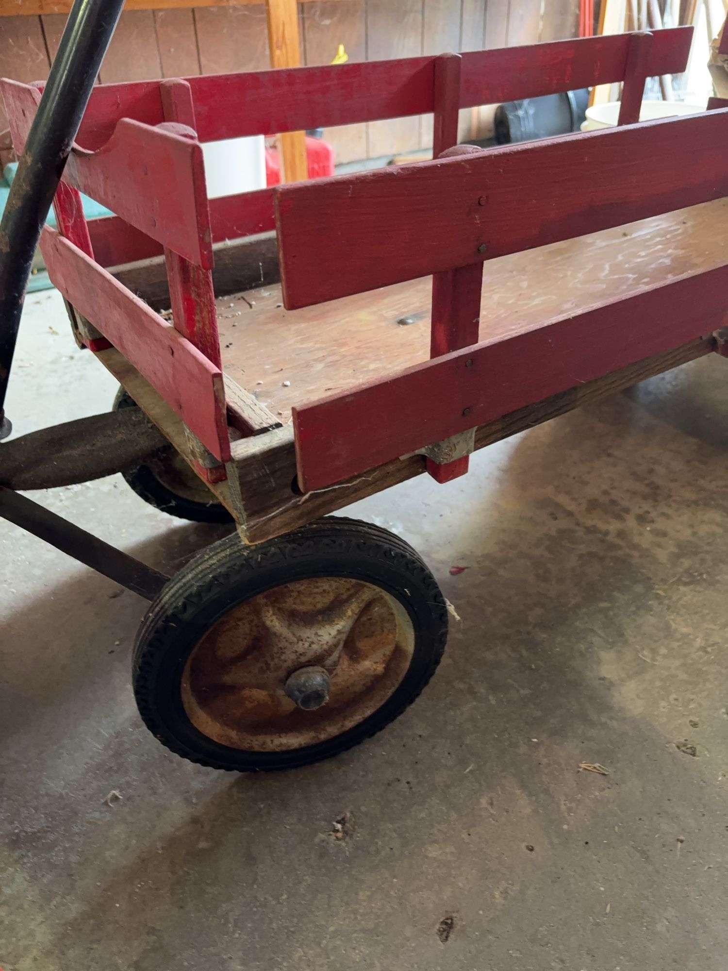 Little Red Wooden Wagon - Kaufman Realty & Auctions