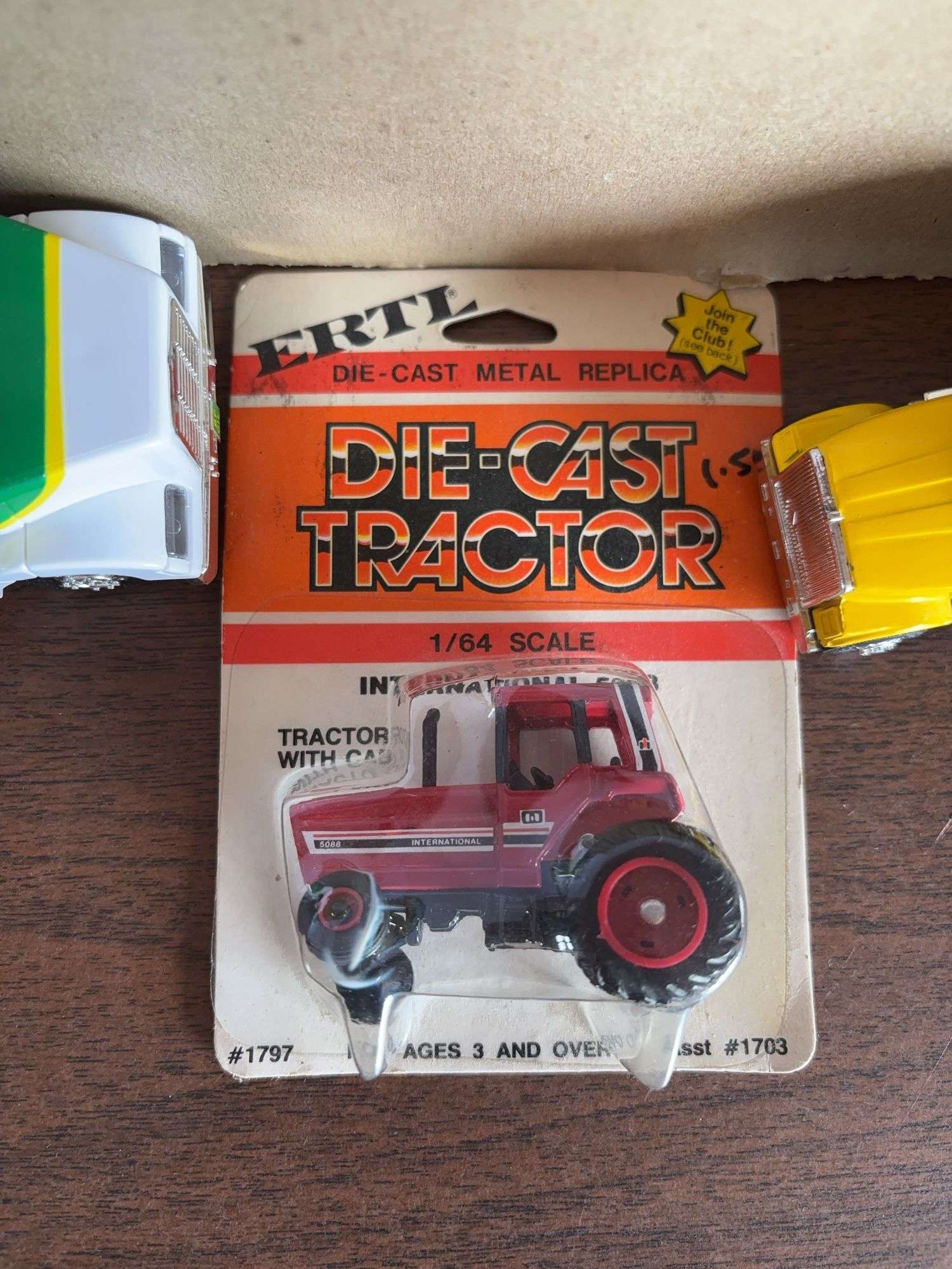 Ertl Die Cast Tractor, 2 Toy Semis, and AMT Caterpillar Dozer Toy ...