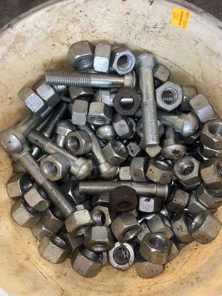 Bucket of Assorted Nuts/Bolts - Kaufman Realty & Auctions