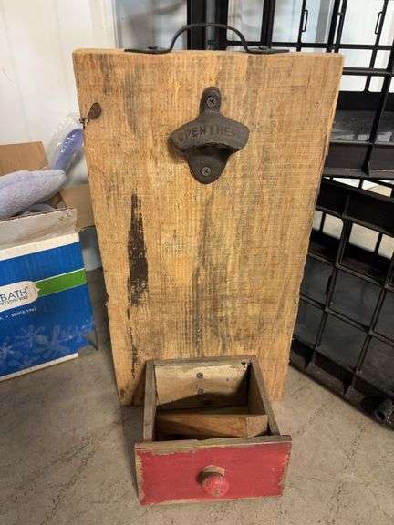 Vintage post office box, crates, dust mop, and more - Kaufman Realty ...