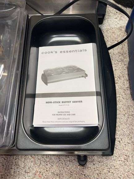 COOK’S ESSENTIALS NON- STICK BUFFET SERVER #915150 - Kaufman Realty ...
