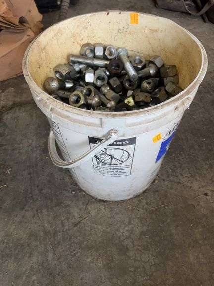Bucket of Assorted Nuts/Bolts - Kaufman Realty & Auctions
