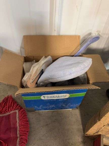 Vintage post office box, crates, dust mop, and more - Kaufman Realty ...