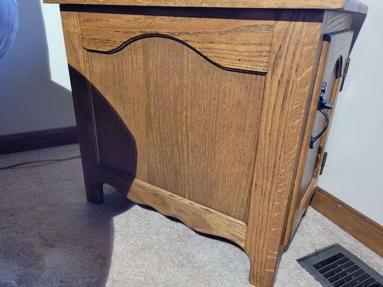 PAIR OF MATCHING SIDE TABLES 22”x15”x24” - Kaufman Realty & Auctions