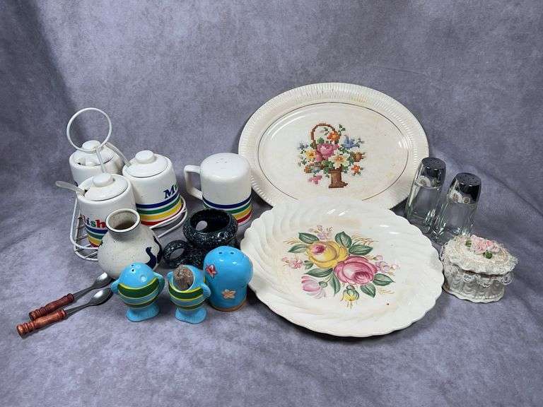 CONDIMENTS SERVER, SALT & PEPPERS, DISHES AND MORE - Kaufman Realty ...